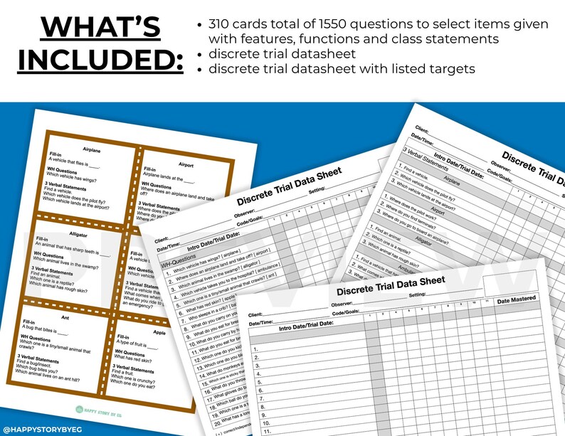 LRFFC Fill-ins WH Questions 3 Verbal Statements Verbal Behavior Aba ...