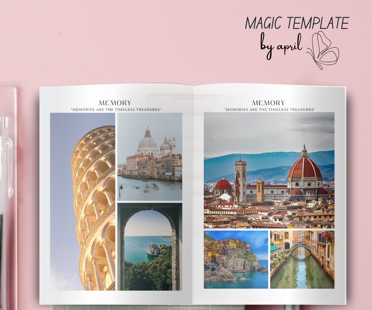 ITALY Travel Album Canva Template | Custom Photo Album | Photo Albums ...