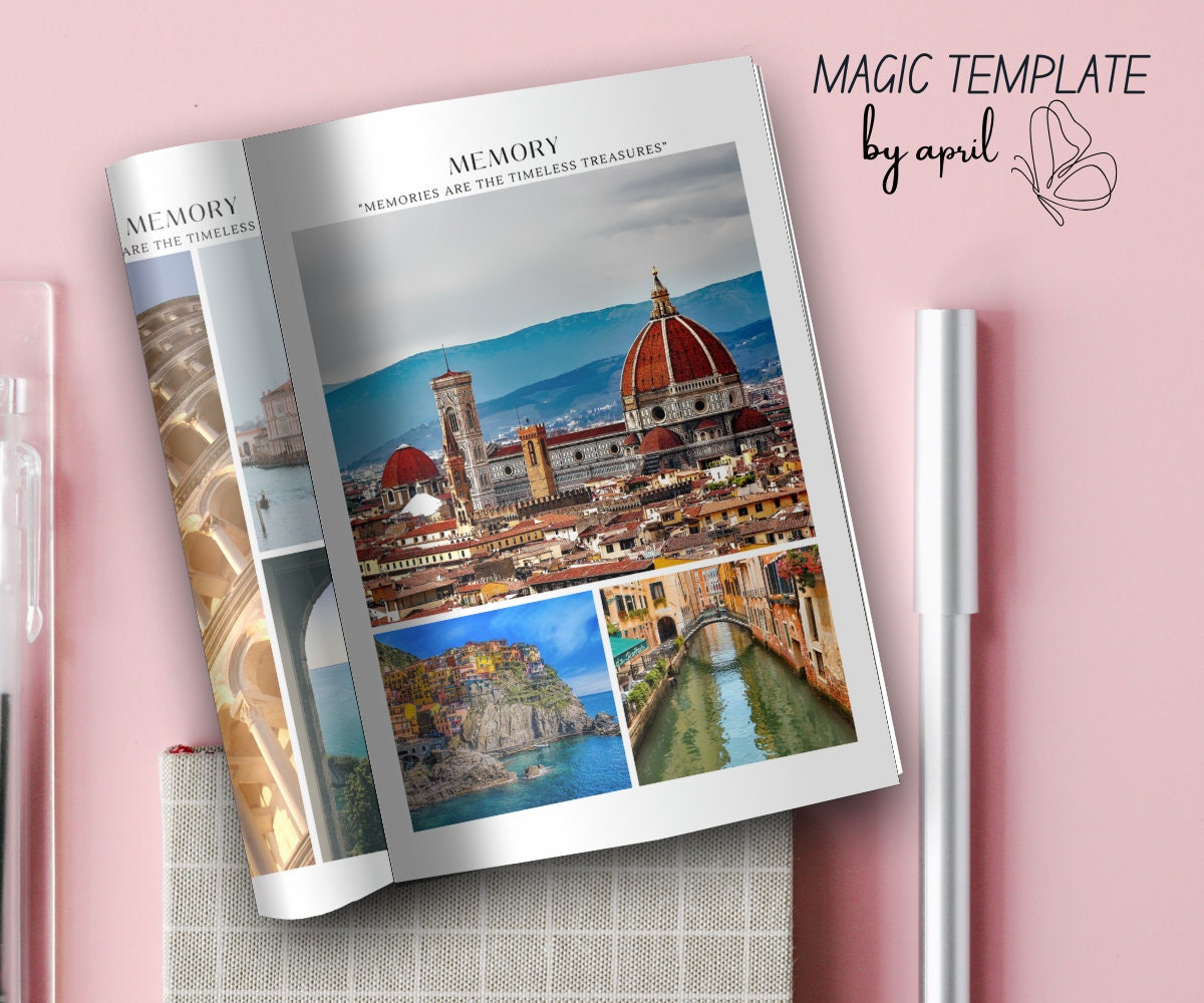 ITALY Travel Album Canva Template | Custom Photo Album | Photo Albums ...