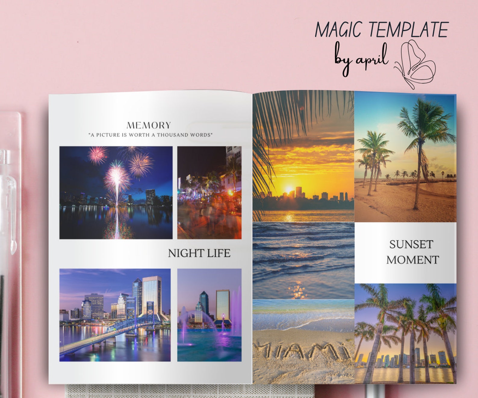 US Travel Photobook Template | Personal Photo Album | Travel Photo ...