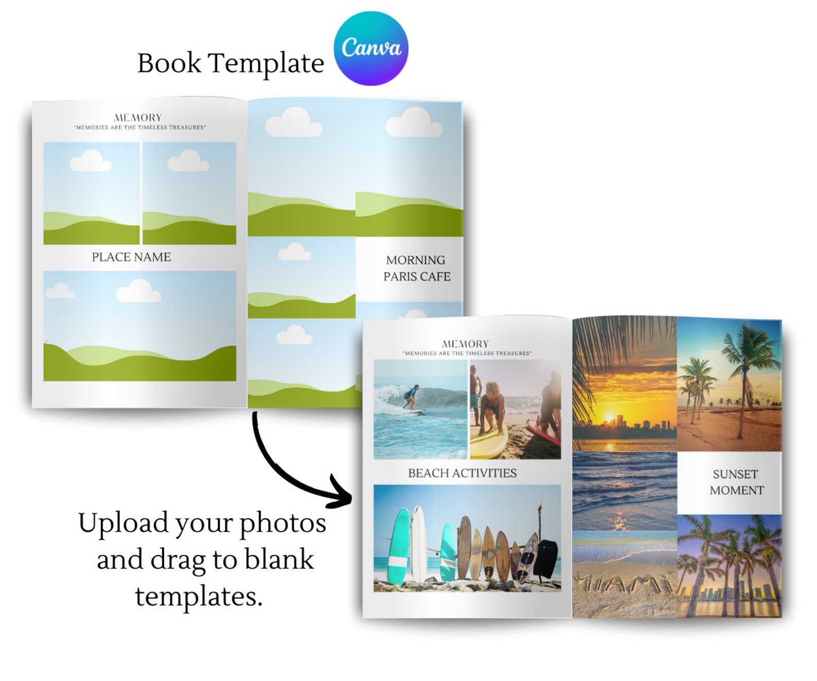 US Travel Photobook Template | Personal Photo Album | Travel Photo ...
