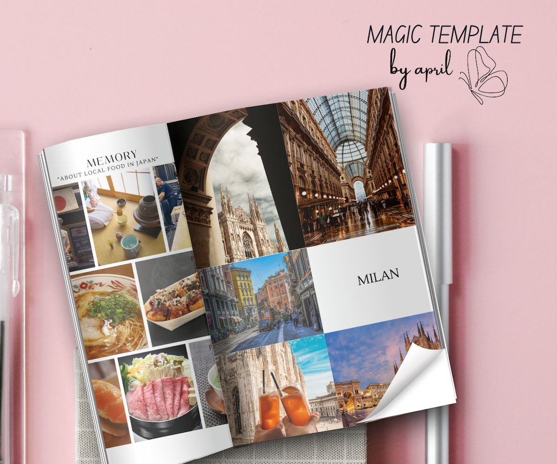 ITALY Travel Album Canva Template Custom Photo Album Photo Albums ...