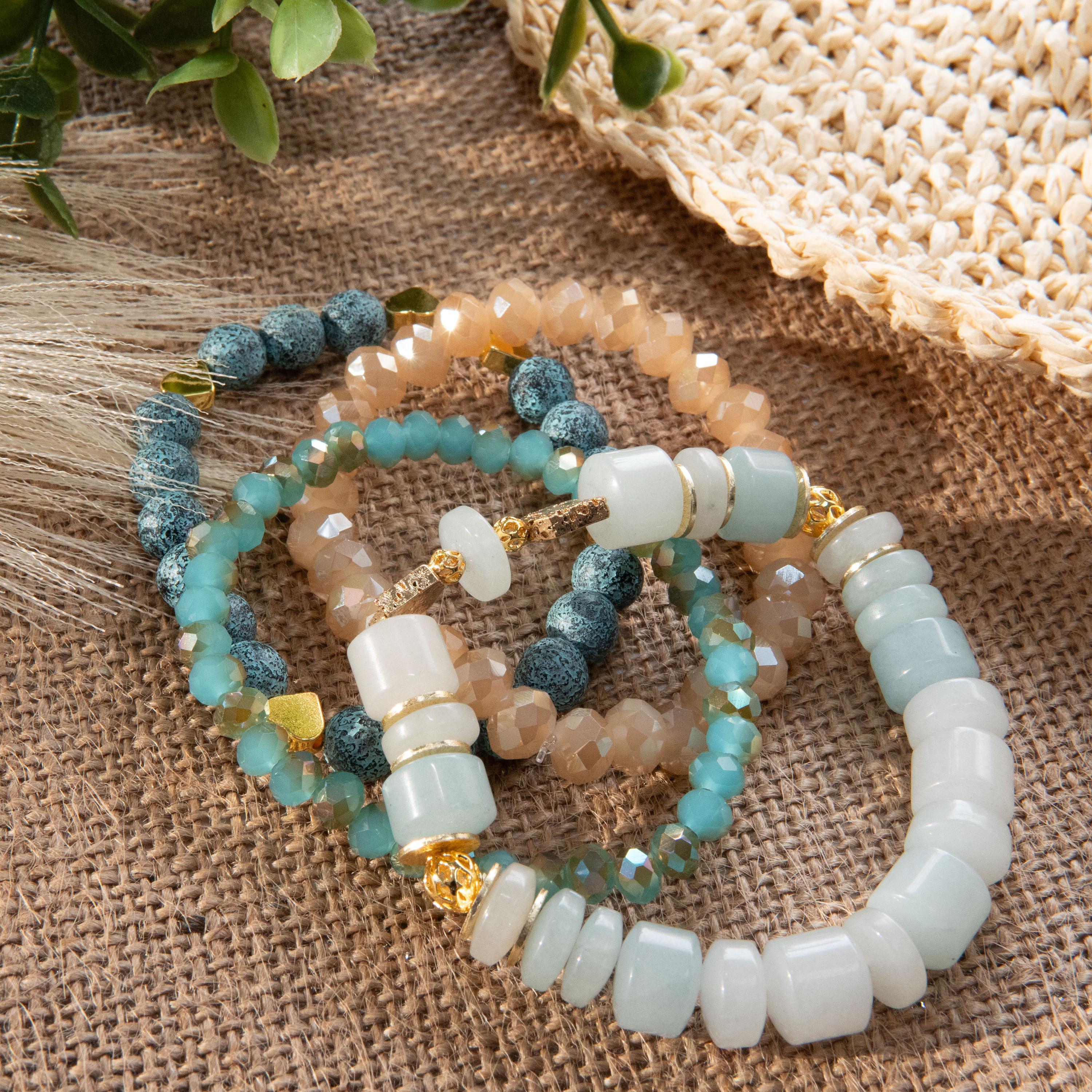 Azure Ember Healing Stack Bracelet - Etsy