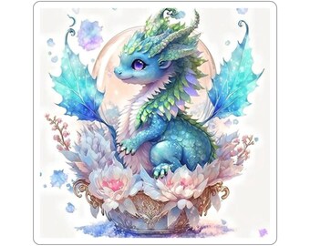 Blue Dragon Kiss-cut Stickers Fantasy Stickers for Tabletop - Etsy