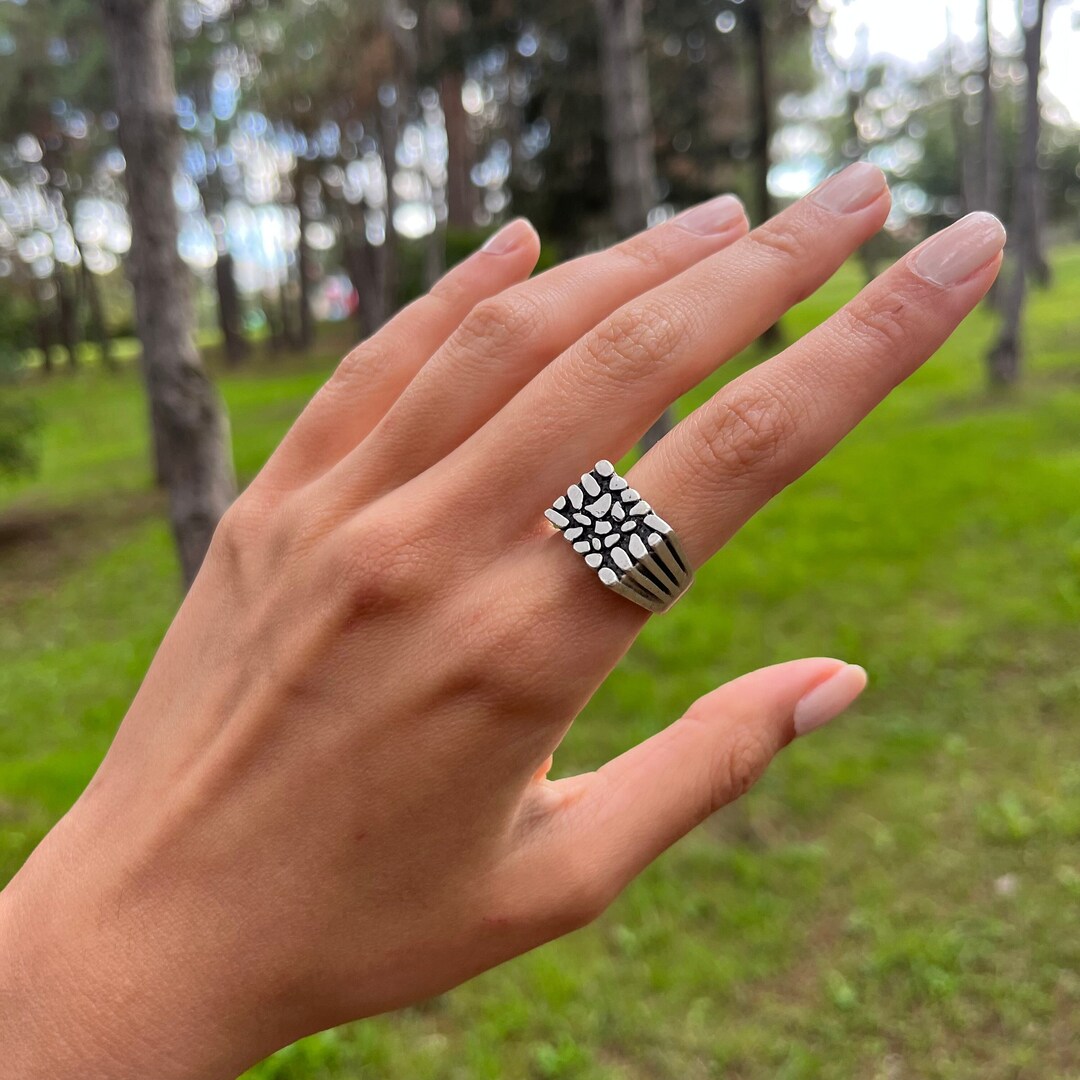 Adjustable Unisex Boho Silver Ring Ethnic Style Jewelry - Etsy