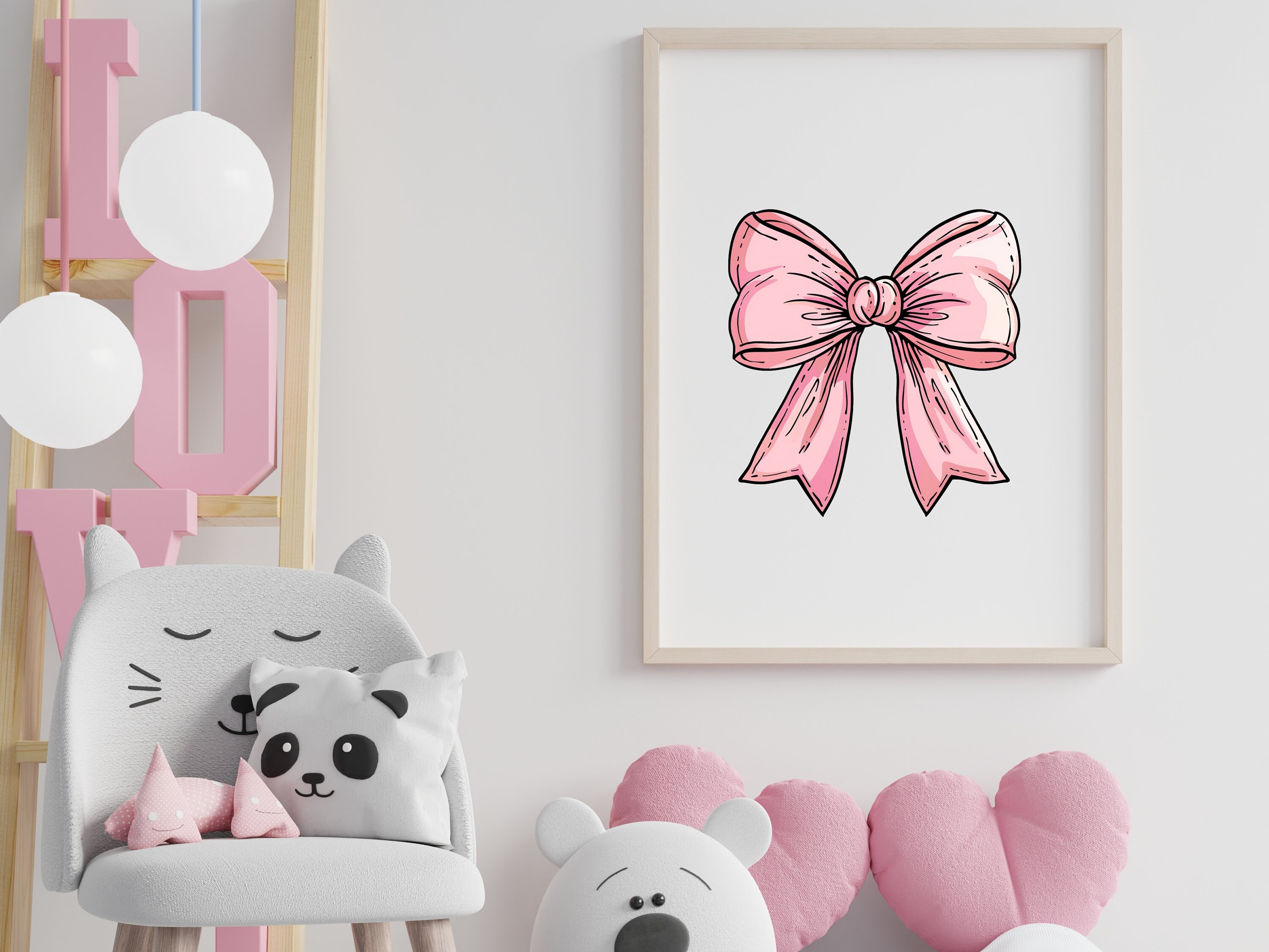 Pink Bow Bundle Clipart, Coquette Popart Ribbon Bow Sublimation ...