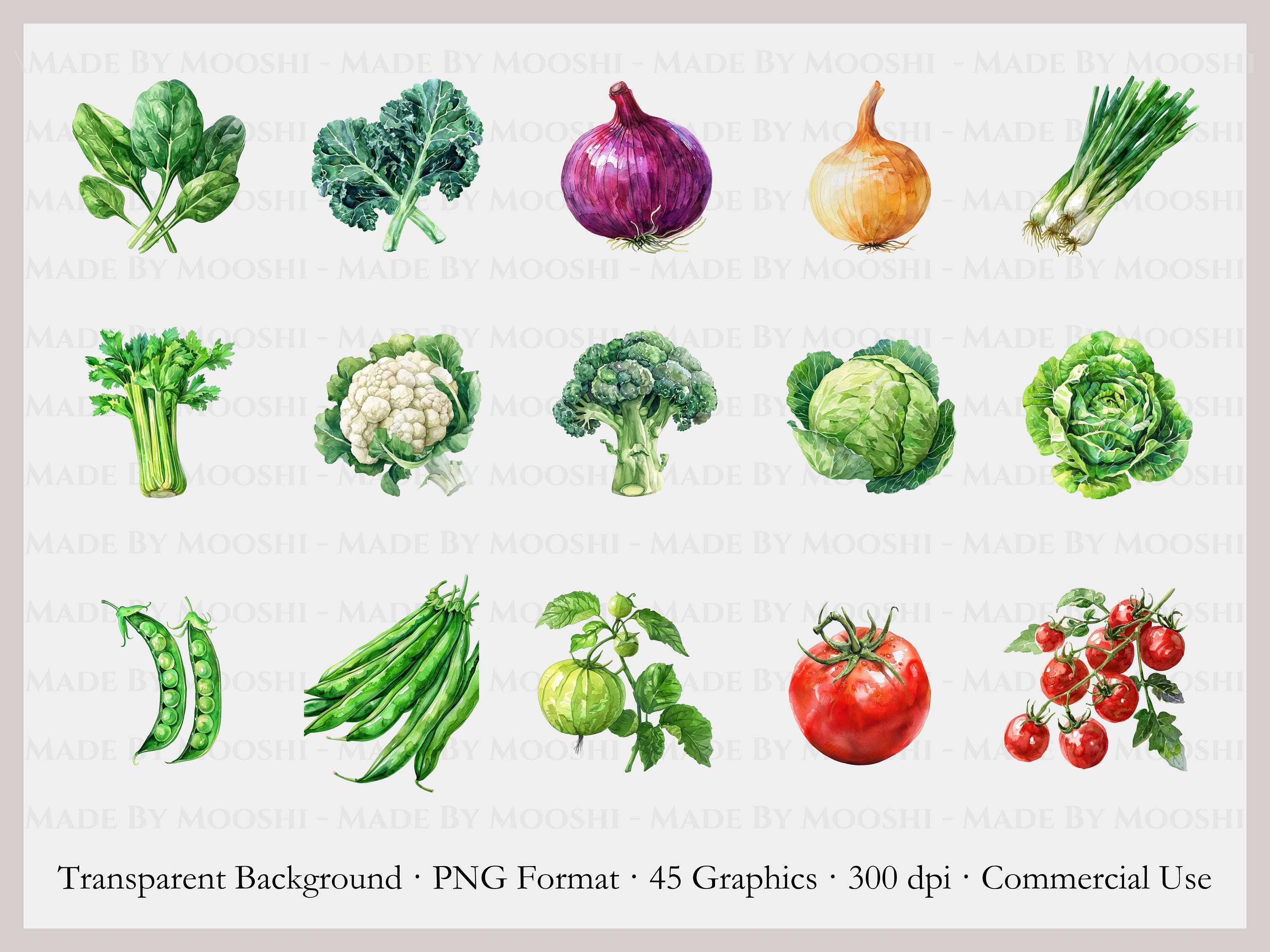 Vegetables Watercolor Clipart Bundle, Assorted Garden Vegetable Fruit ...