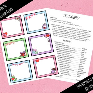 Printable Valentine's Day Scavenger Hunt Clues, Indoor Treasure Hunt ...