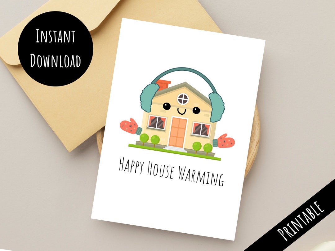 Printable Funny House Warming Greeting Card, Cute Pun Party Gift for ...
