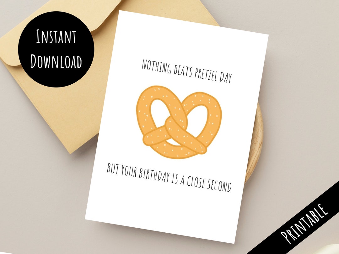 Printable the Office Pretzel Day Happy Birthday Card, Funny Stanley and ...