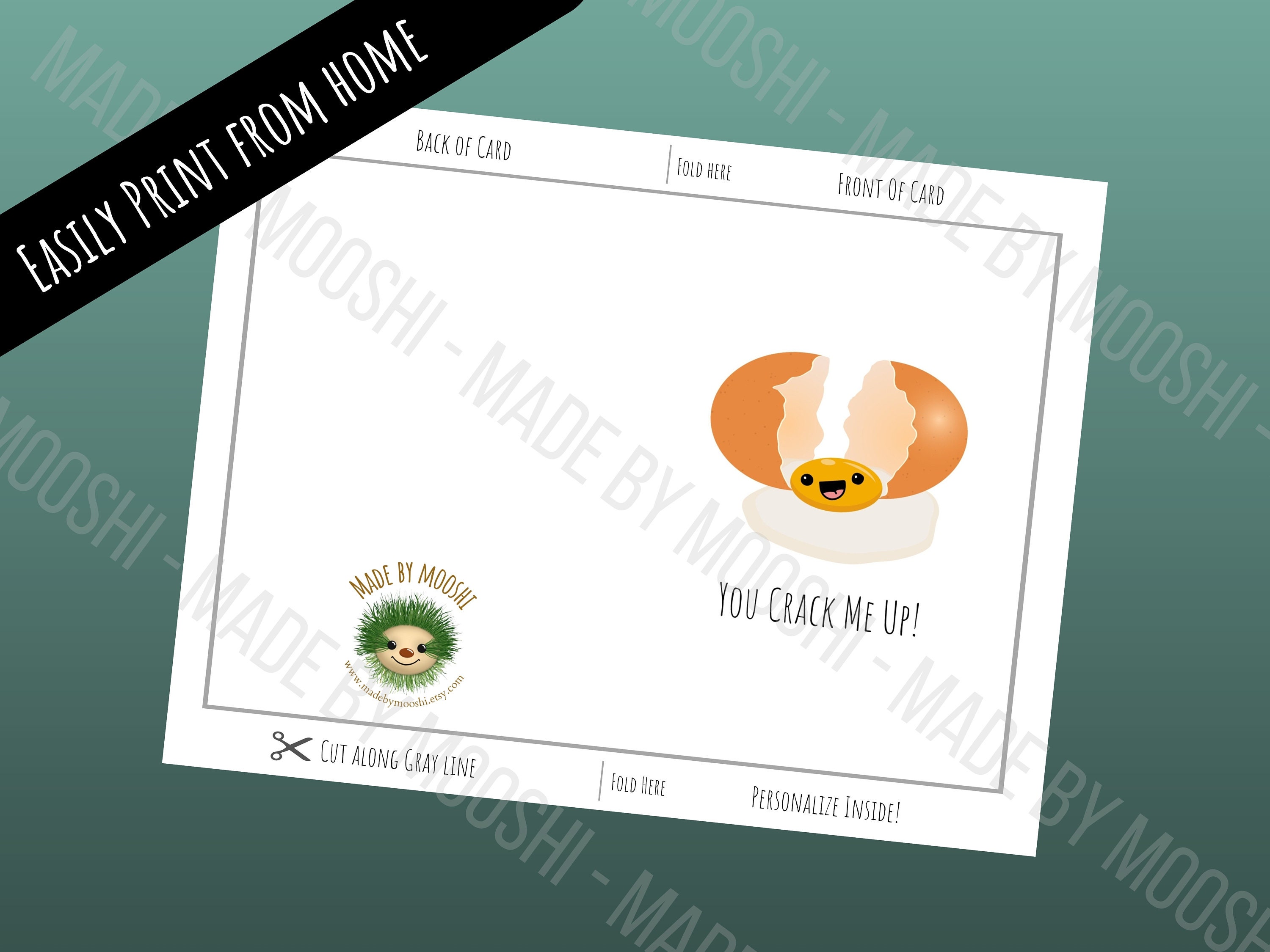 Printable Funny Egg Greeting Card, Cute Happy Birthday Card Pun, Fun ...