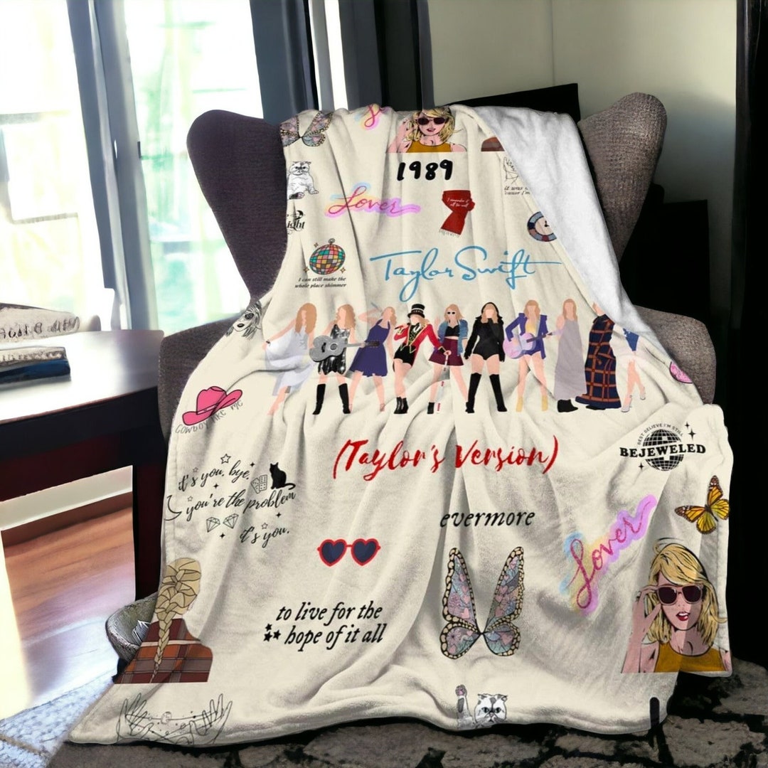 Taylor Eras Tour Swiftie Fleece Blanket Eras Tour Blanket Etsy
