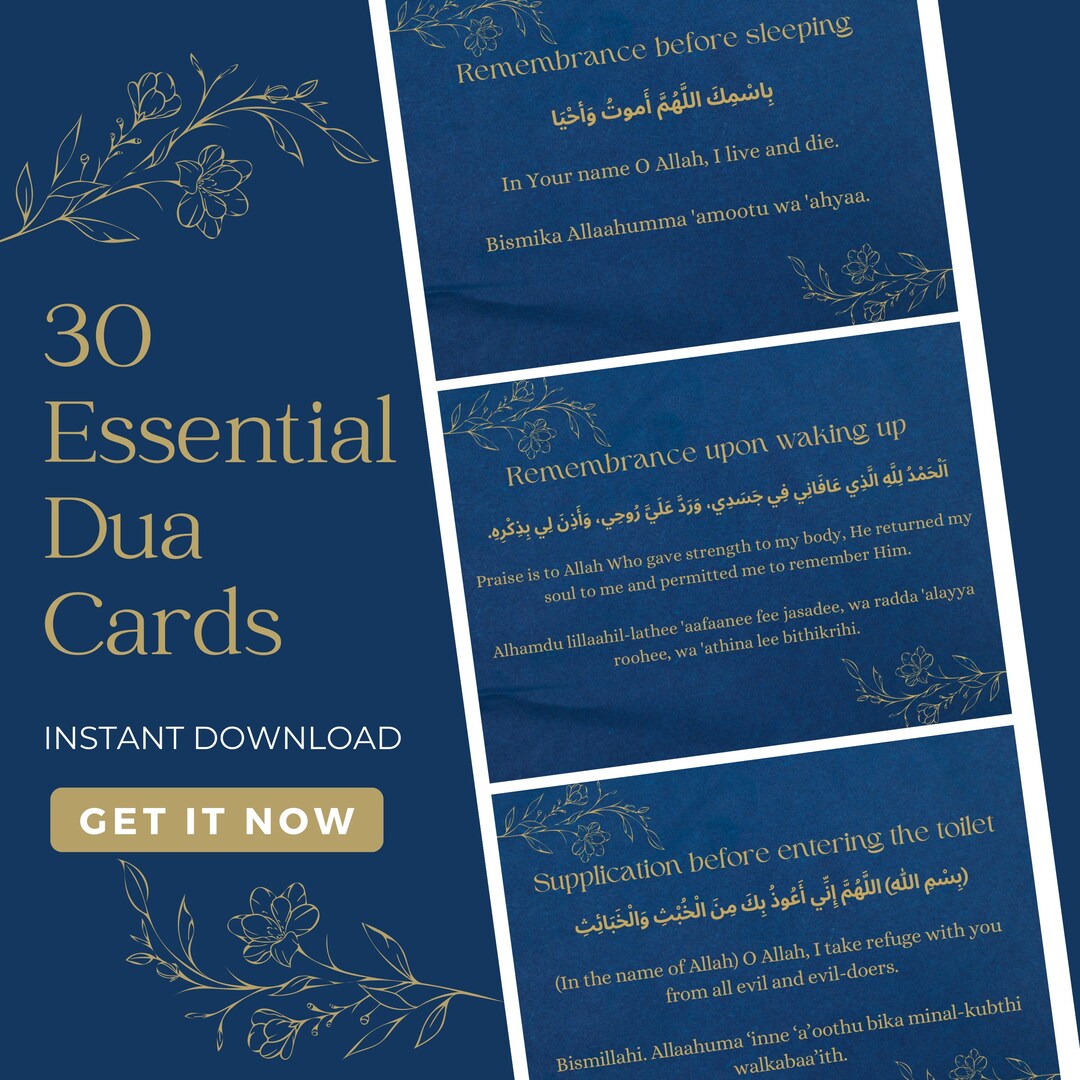 Printable Dua Cards From Hisnul Muslim - Etsy