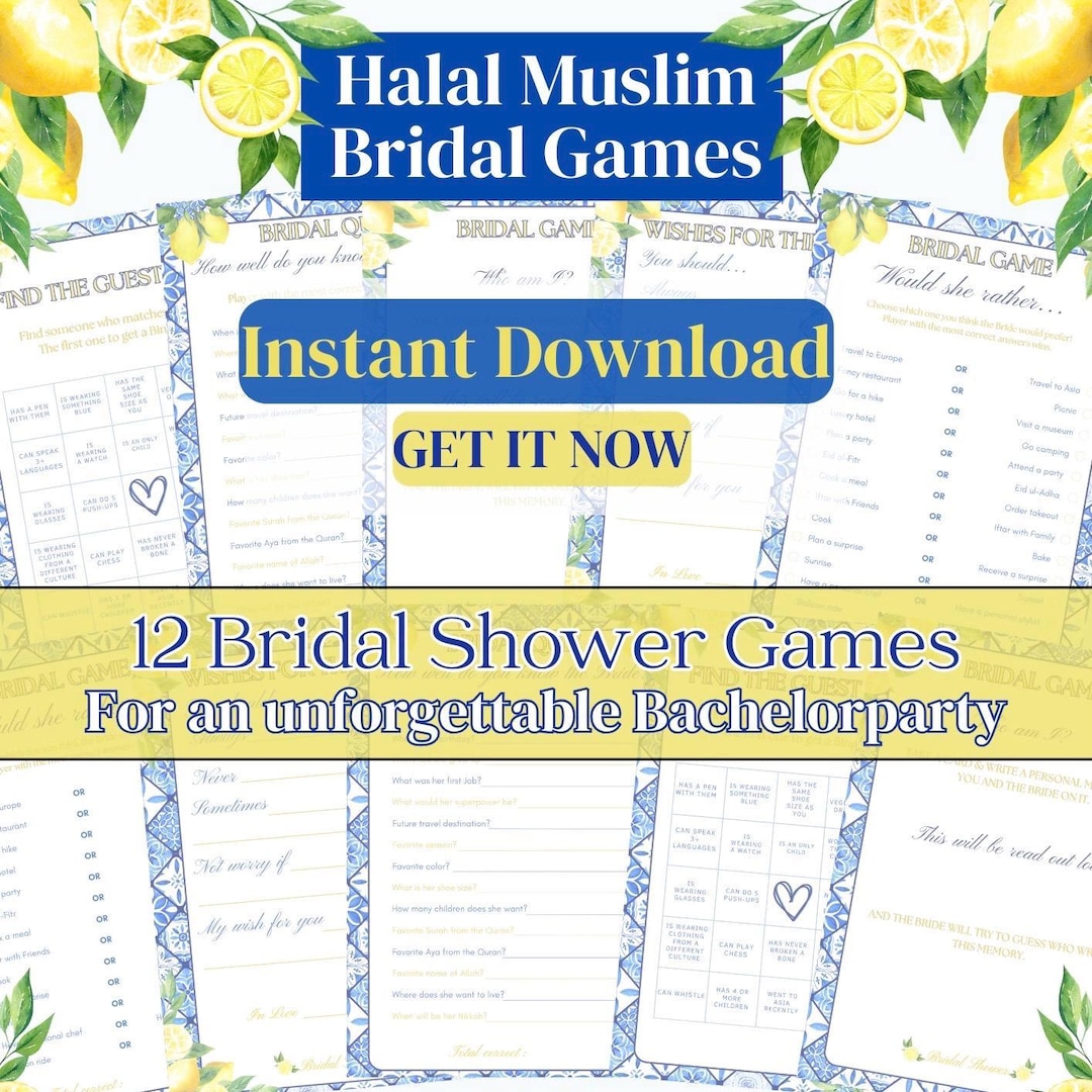 Halal Muslim Bridal Shower Games Italy-style - Fun Activities for Your ...