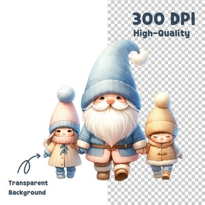 Watercolor Father Gnome Clipart Bundle | 20 High-quality Pngs | Father ...