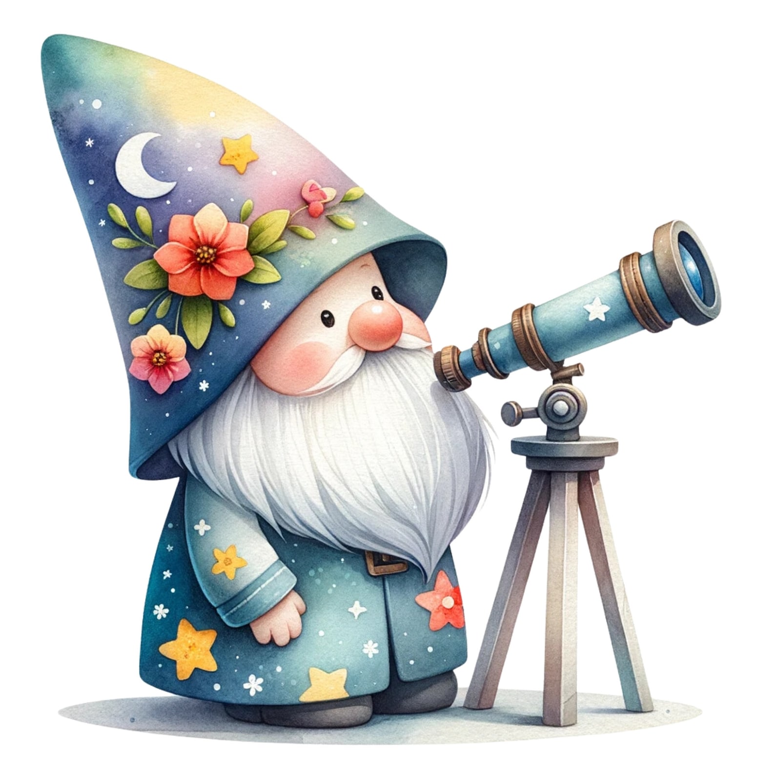 Spring Gnomes Clipart Bundle, 25 High Quality Pngs, Watercolor Clipart ...