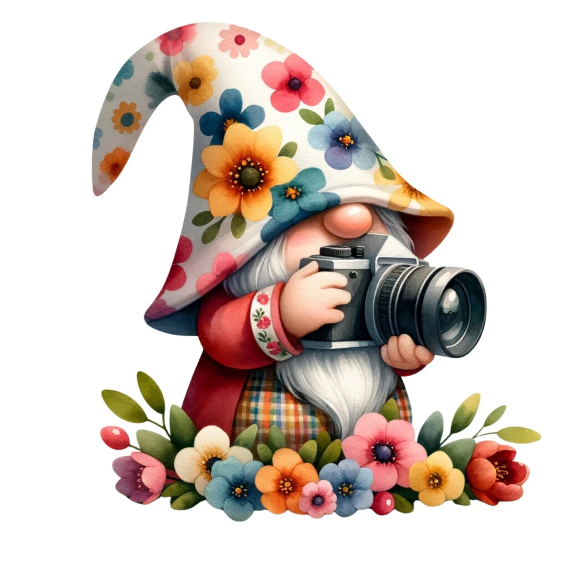 Spring Gnomes Clipart Bundle, 25 High Quality Pngs, Watercolor Clipart, Instant Digital Download ...