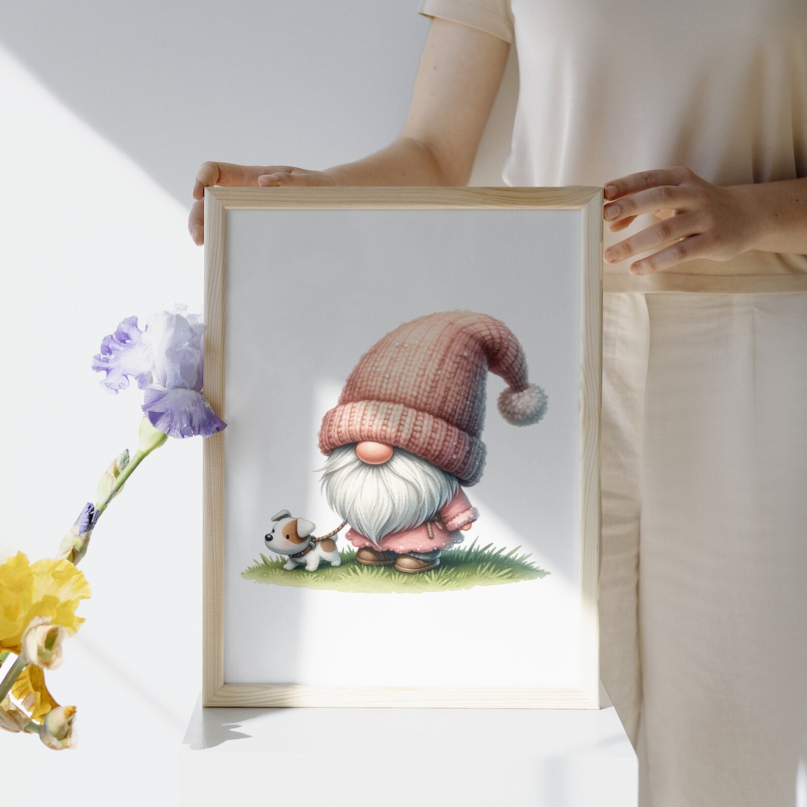 Watercolor Dog Lover Gnome Clipart Bundle 20 High-quality Pngs Gnome ...