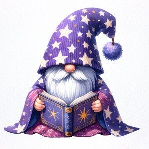 Watercolor Fortune Teller Gnome Clipart | 10 High-quality Pngs ...