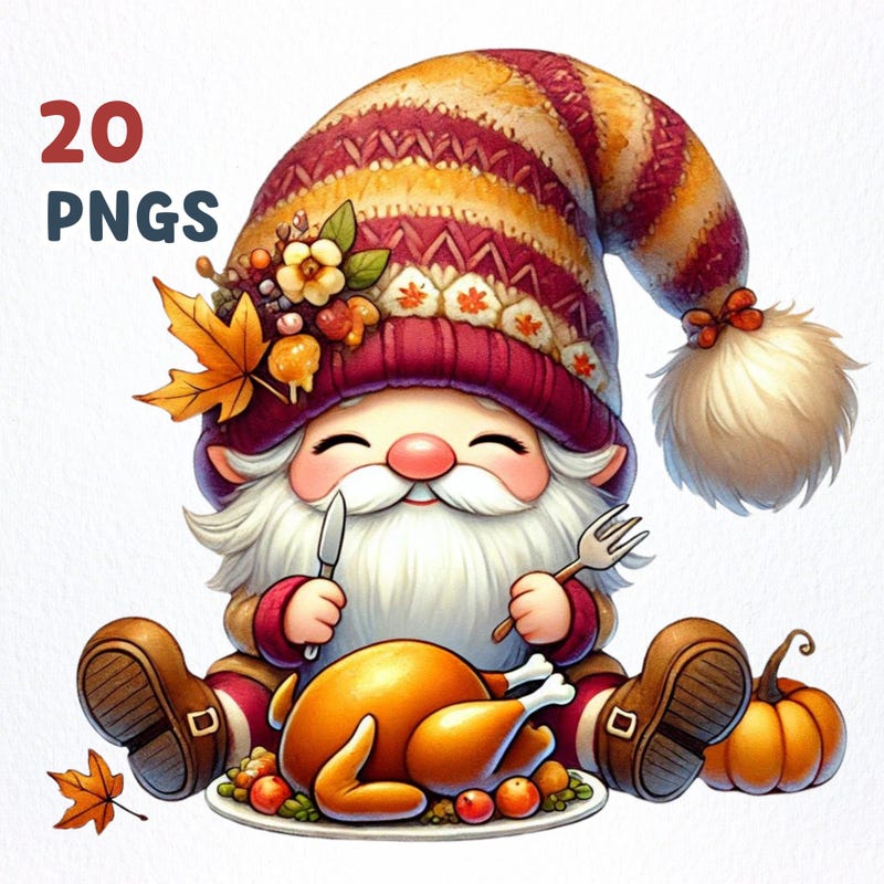 Thanksgiving Gnome Printable - Etsy