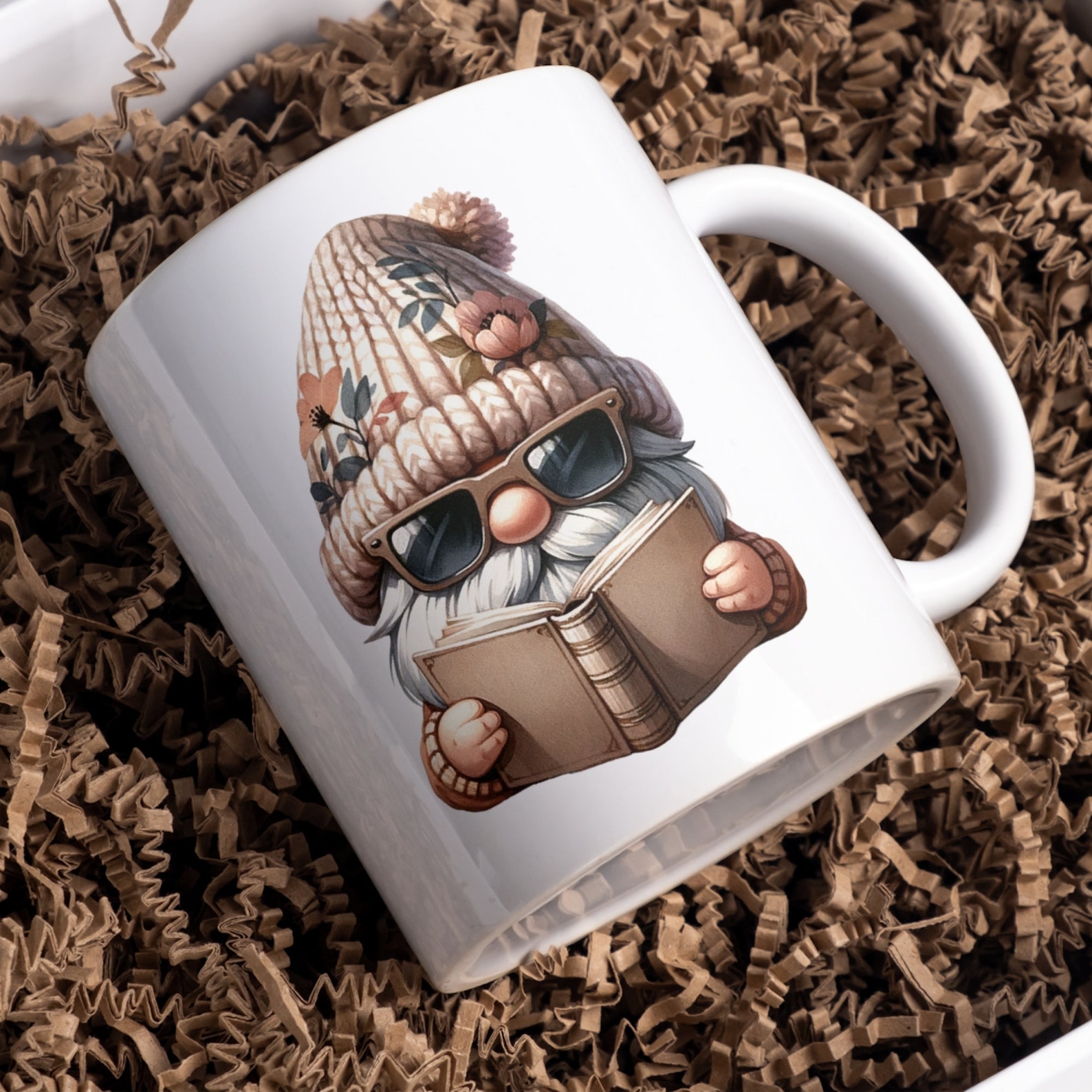 Watercolor Reading Gnomes, Book Lover Gnome Png, Reading a Book Gnomes ...