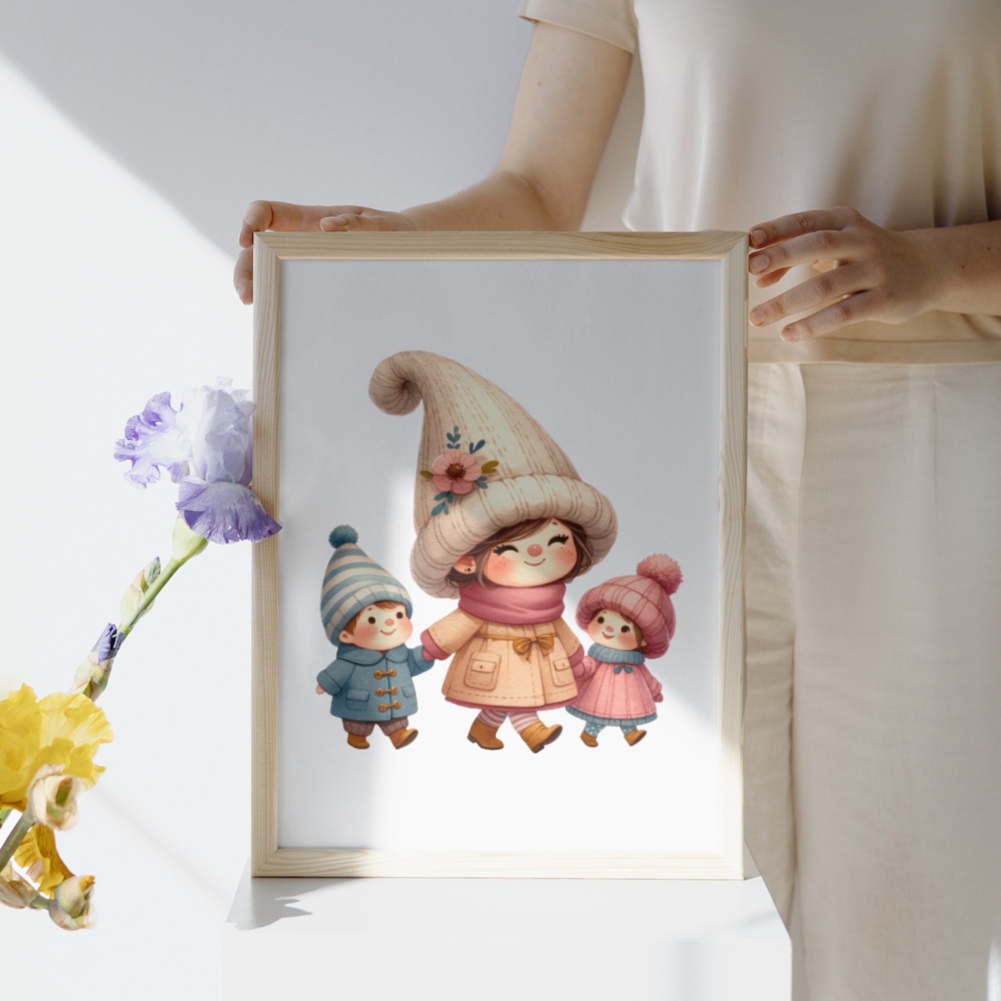 Watercolor Mother Gnome Clipart Bundle 20 High-quality Pngs Mother's ...