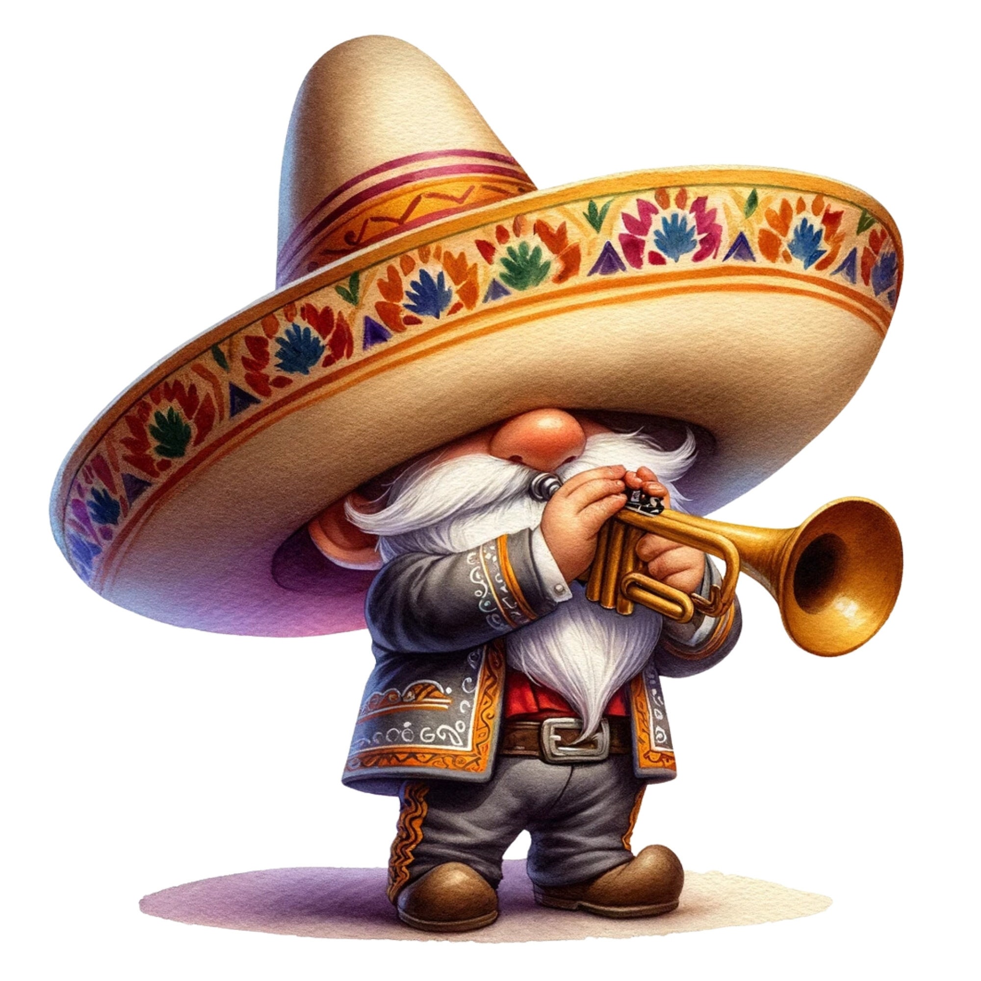 Watercolor Cinco De Mayo Gnomes, Cinco De Mayo Gnomes Png, Maxican ...