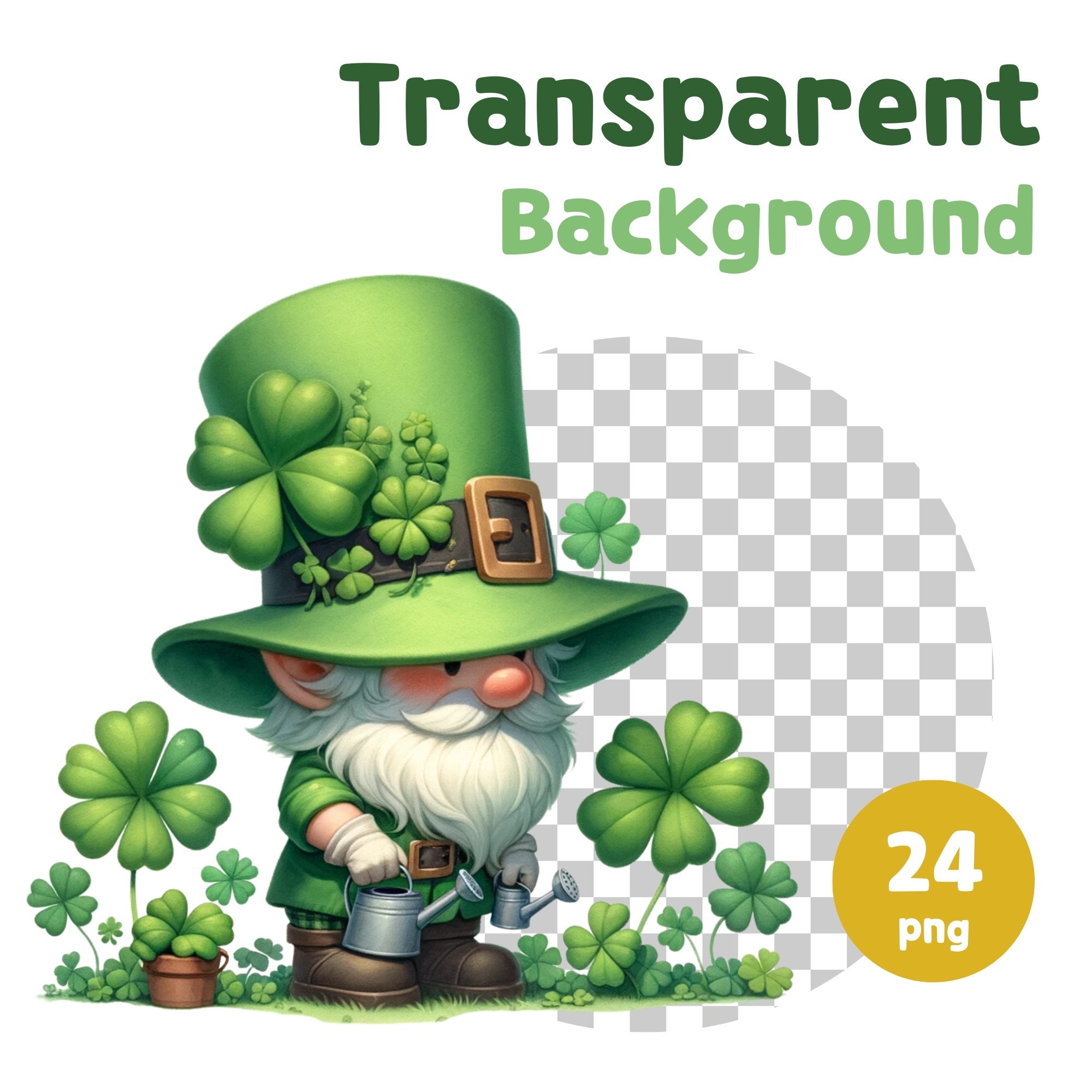 Watercolor St. Patrick's Day Gnomes, Saint Patricks Gnomes Png, St ...