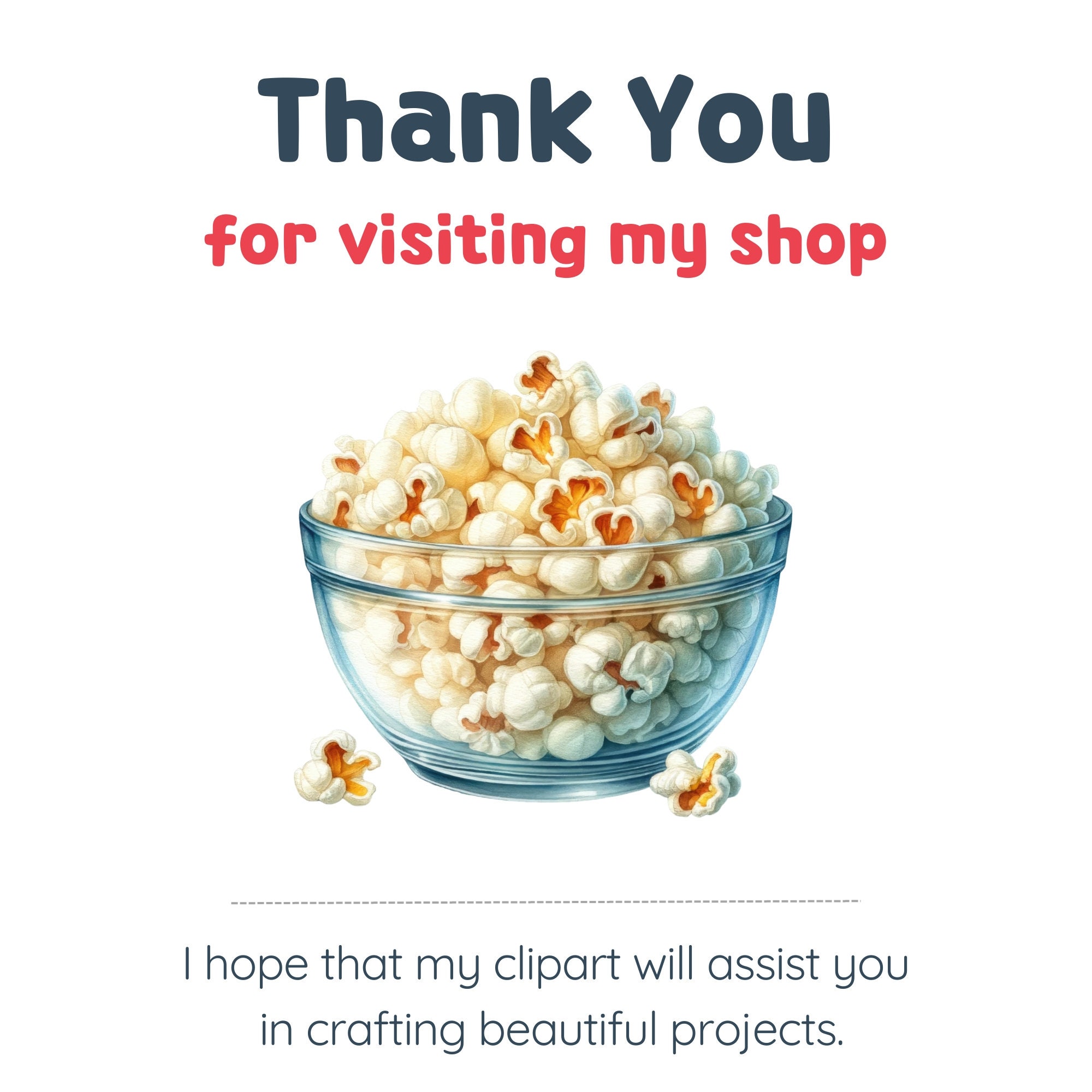 Watercolor Popcorn Clipart Bundle 20 High-quality Pngs Popcorn Clipart ...