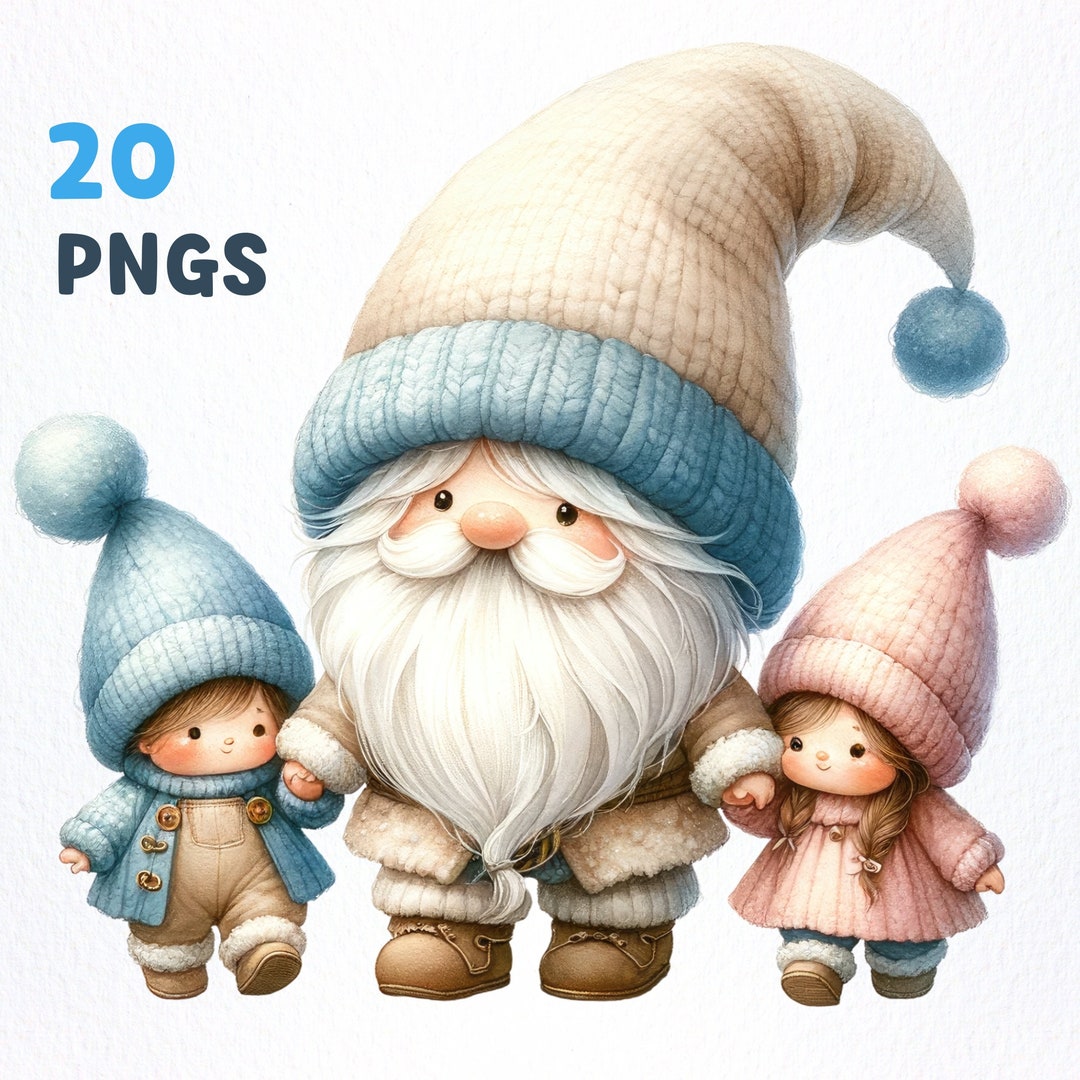 Watercolor Father Gnome Clipart Bundle | 20 High-quality Pngs | Father ...