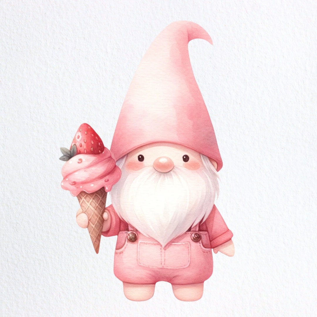 Watercolor Ice Cream Gnomes, Ice Cream Gnomes Png, Ice Cream Truck ...