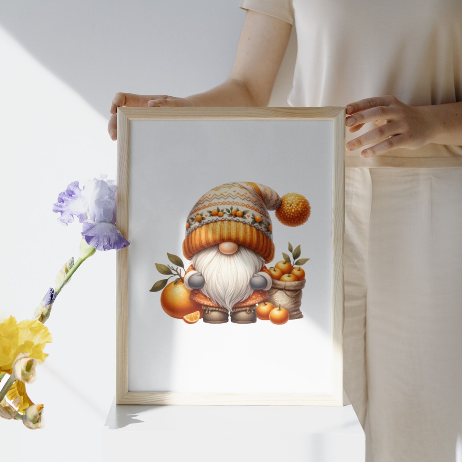 Watercolor Orange Gnome Clipart Bundle 20 High-quality Pngs Orange ...