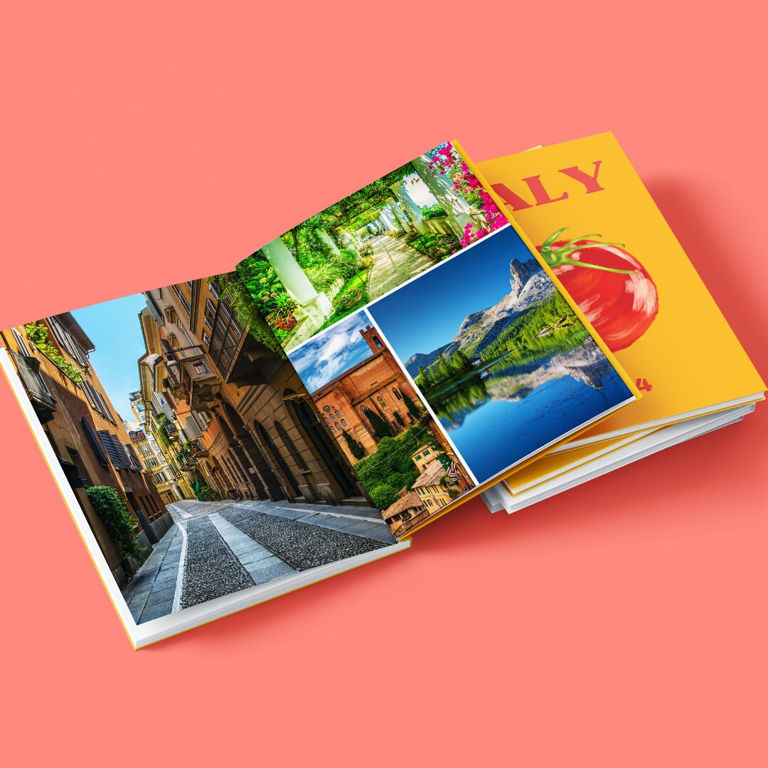 Italy Travel Photo Book Template, Printable Travel Journal, Decorative ...