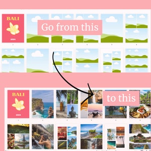 Bali Travel Photo Book Template, Printable Travel Journal, Decorative ...