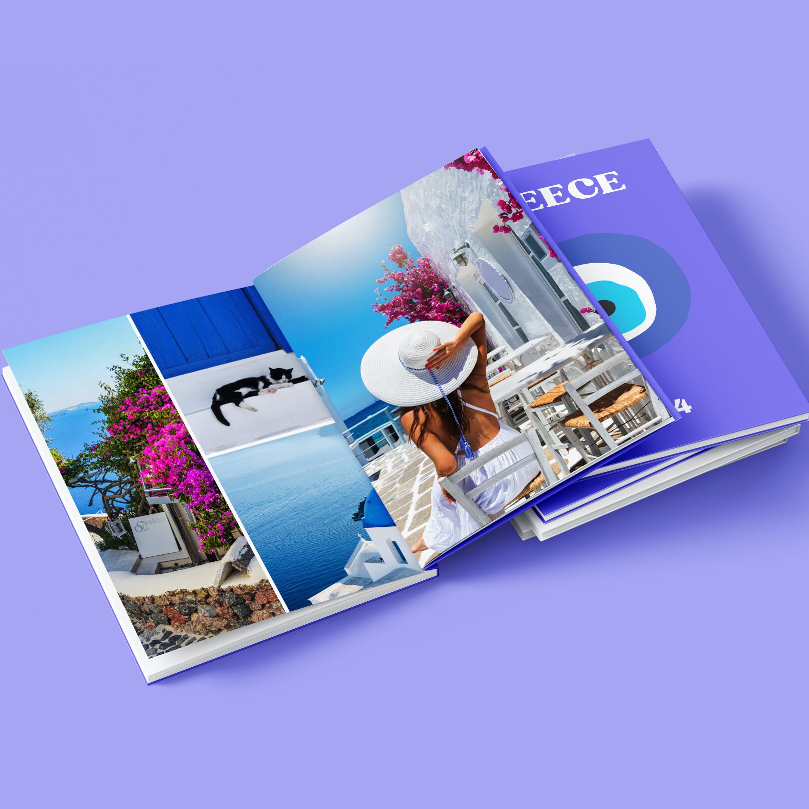Greece Travel Photo Book Template, Printable Travel Journal, Decorative ...