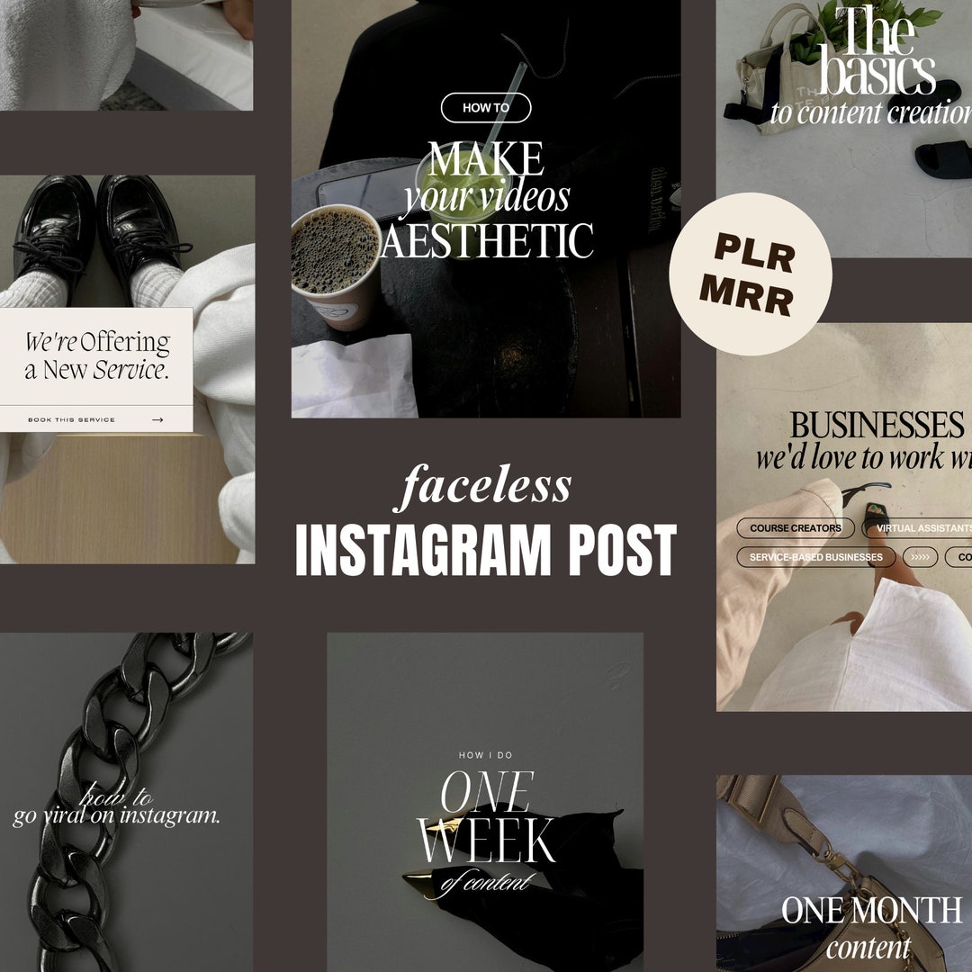 Instagram Faceless Post for Faceless Content Creators and UGC Creators ...