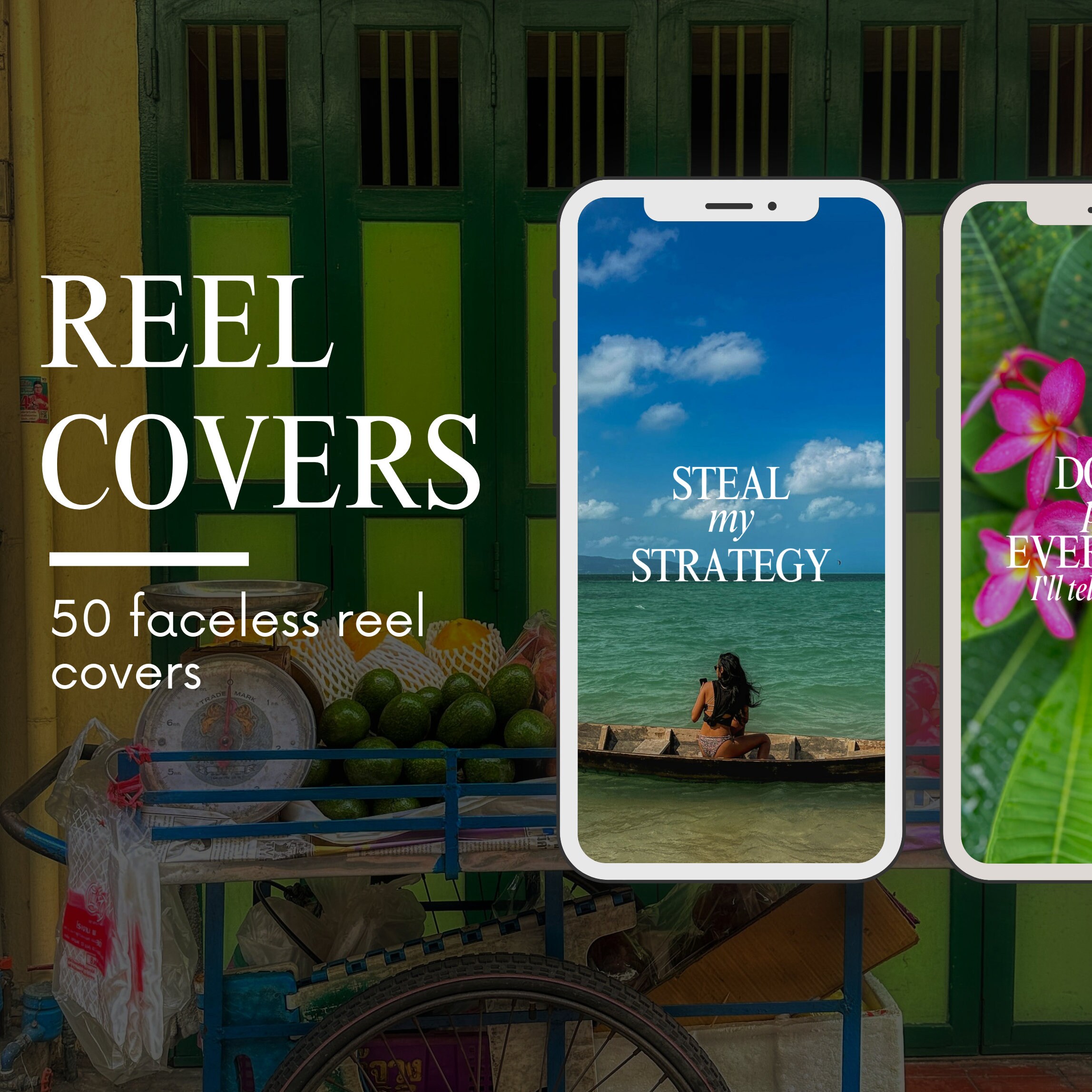 Faceless Reel Covers Bundle Travel Style With Hooks With MRR and PLR - Etsy