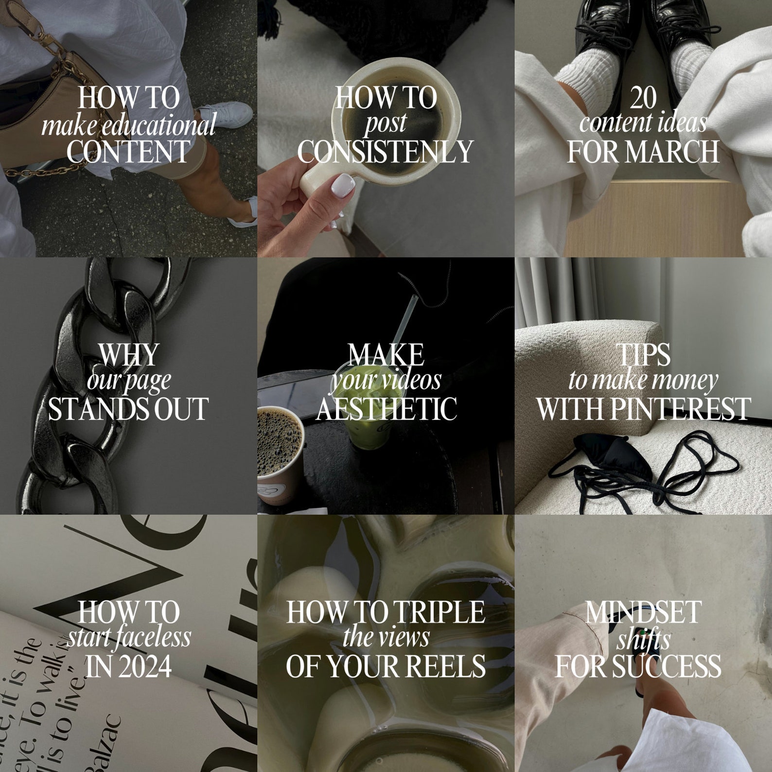 Faceless Reels Covers for Instagram for Faceless Content Creators UGC ...