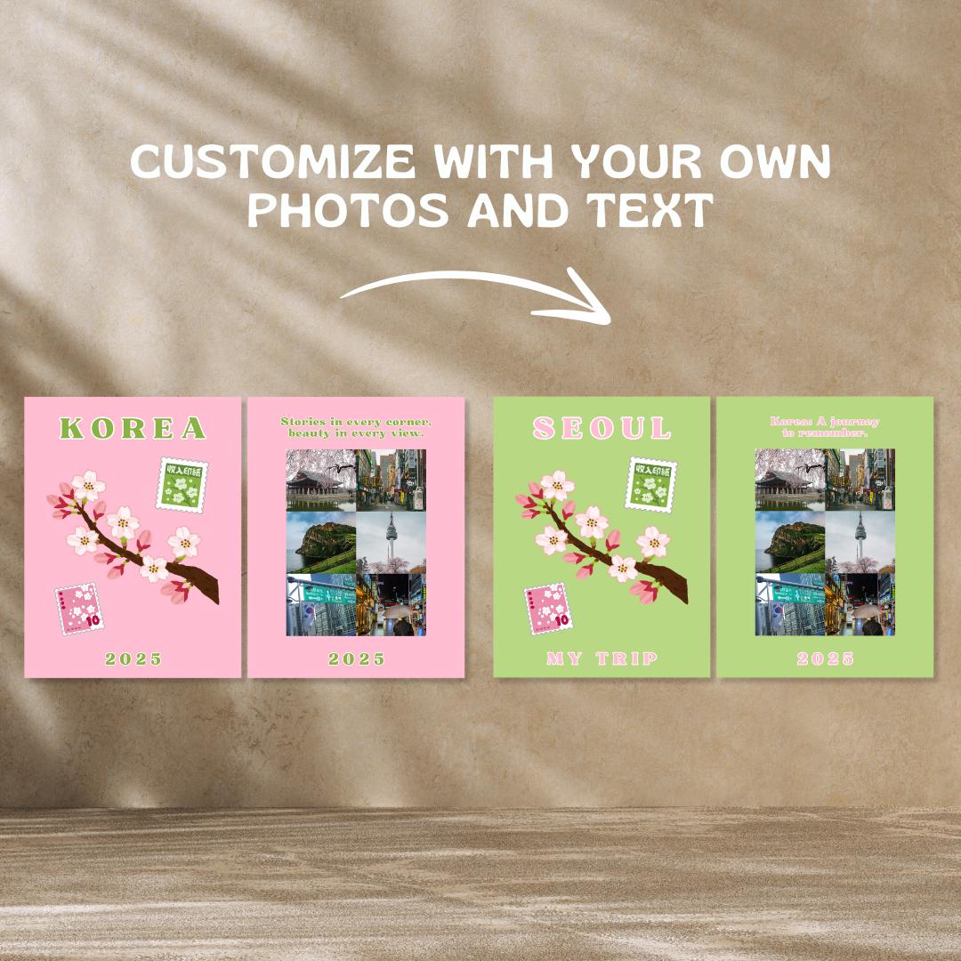Korea Travel Photo Book Template, Seoul Printable Travel Journal ...