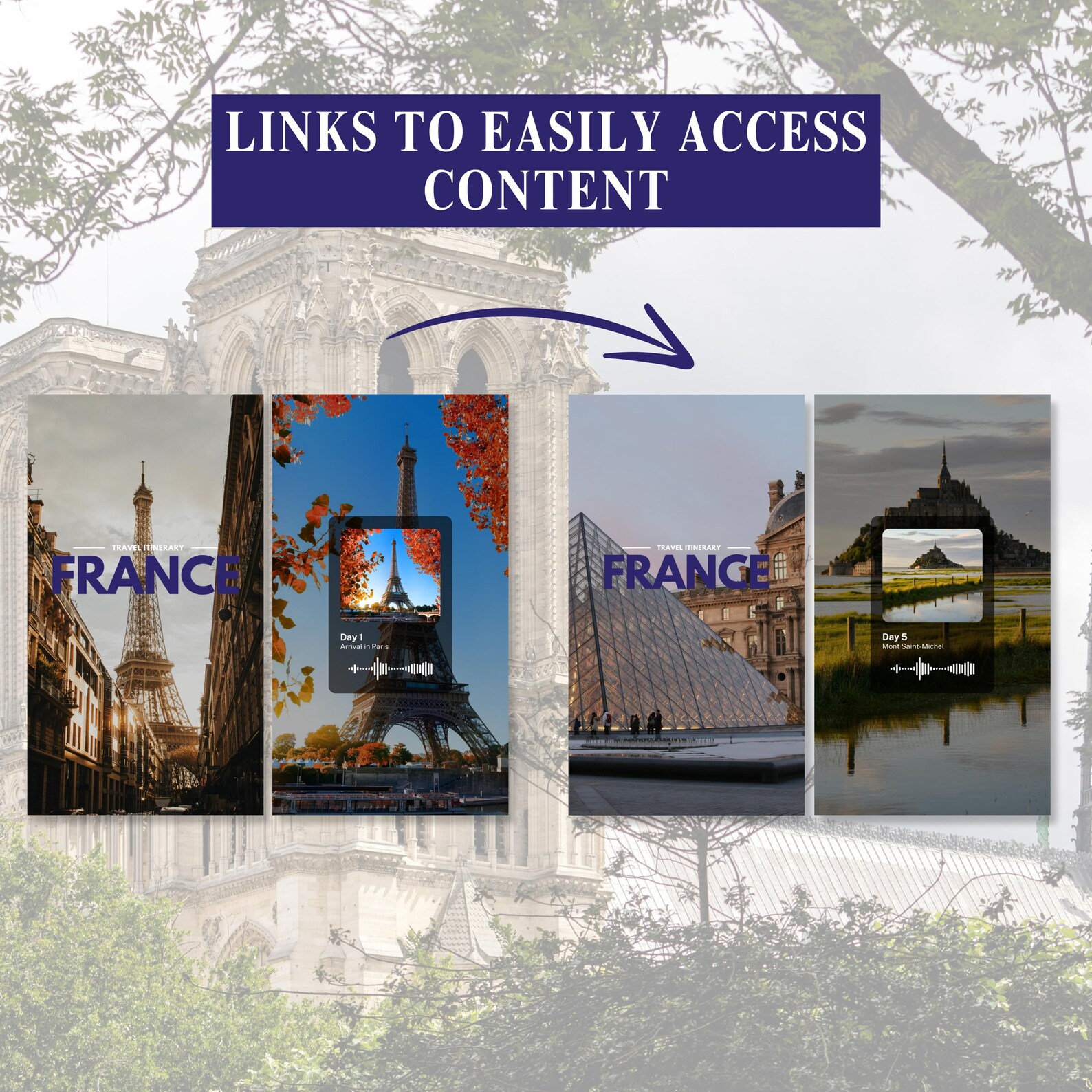 Editable Travel Itinerary France Template, France Travel Itinerary ...