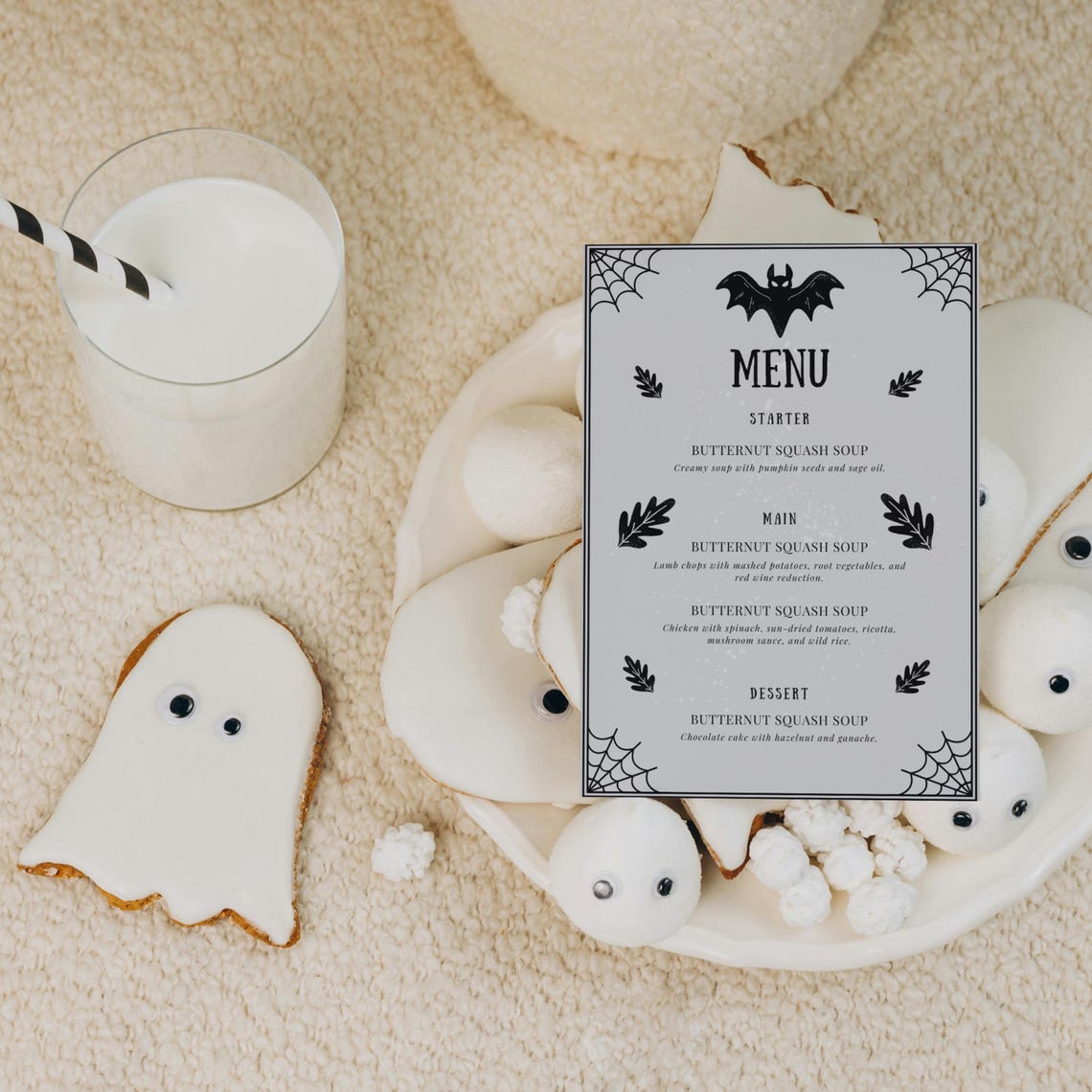 Halloween Menu Editable Template, Spooky Menu, Gothic Menu Template ...