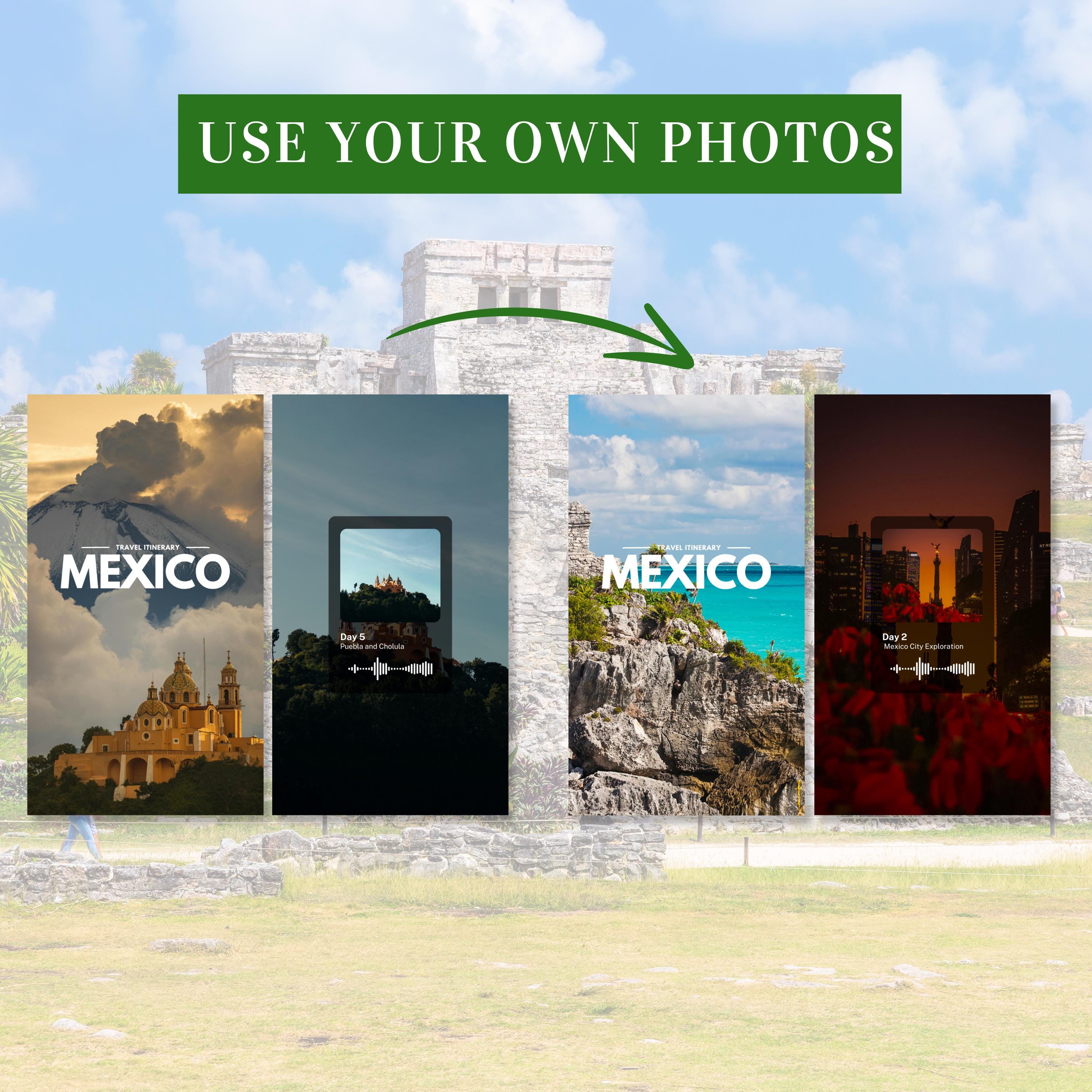 Editable Travel Itinerary Mexico Template, Mexico Travel Itinerary ...