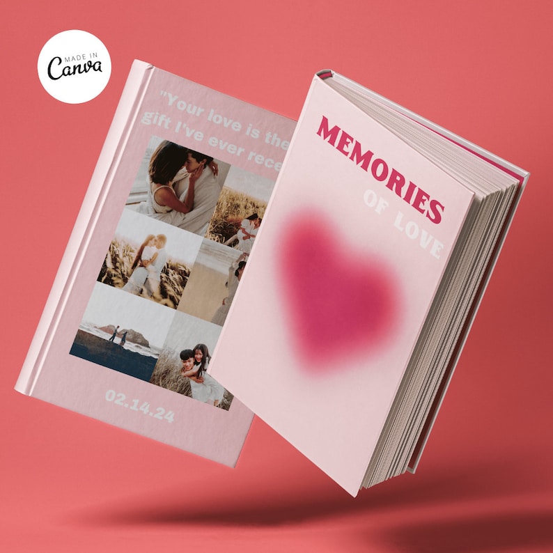 Photo Book Template for Couples, Love Valentine Gift, Couple Photobook ...
