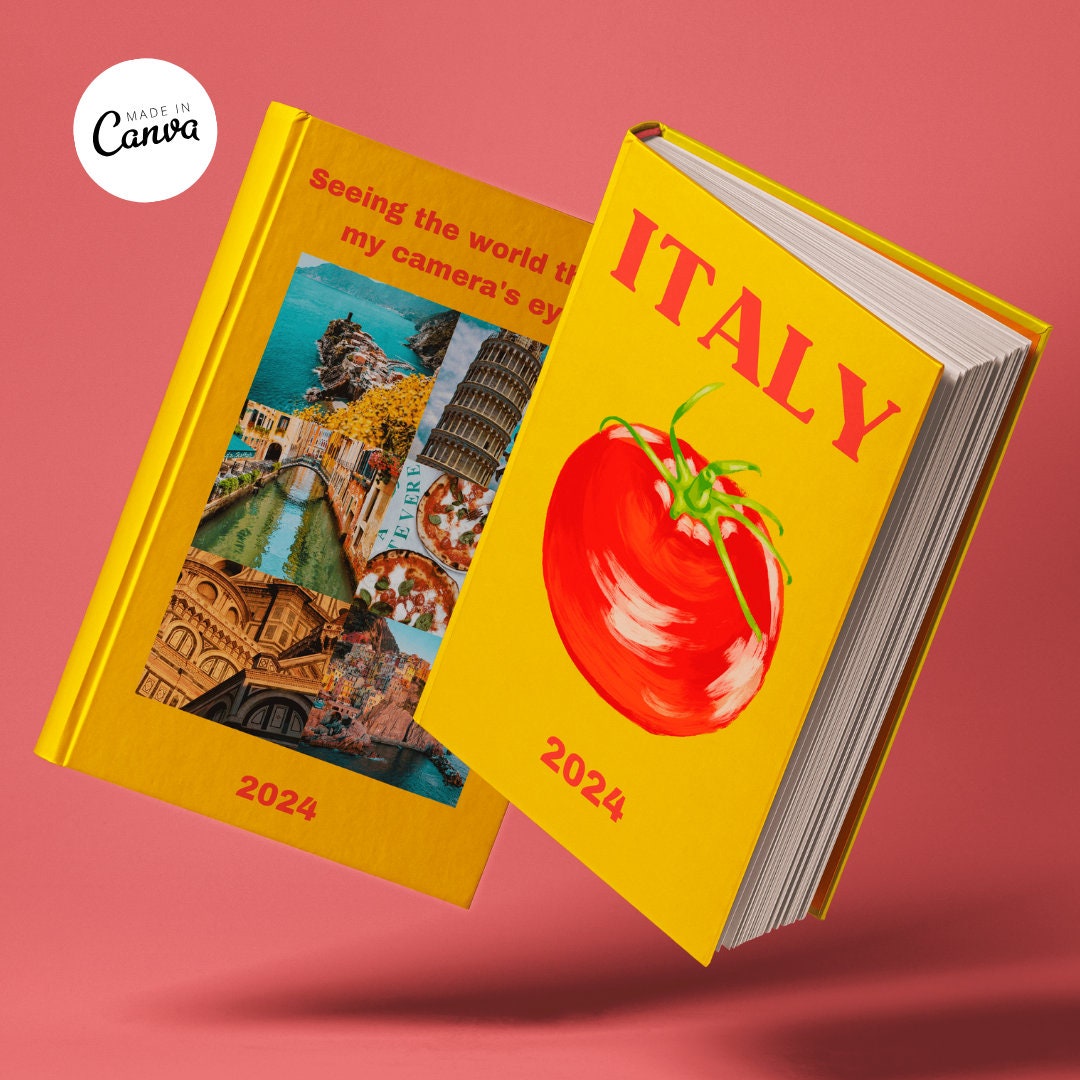 Italy Travel Photo Book Template, Printable Travel Journal, Decorative ...