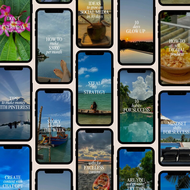 Faceless Reel Covers Bundle Travel Style With Hooks With MRR and PLR - Etsy