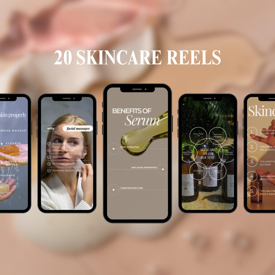 Skincare Instagram Reel Templates, Instagram Reel Templates for ...
