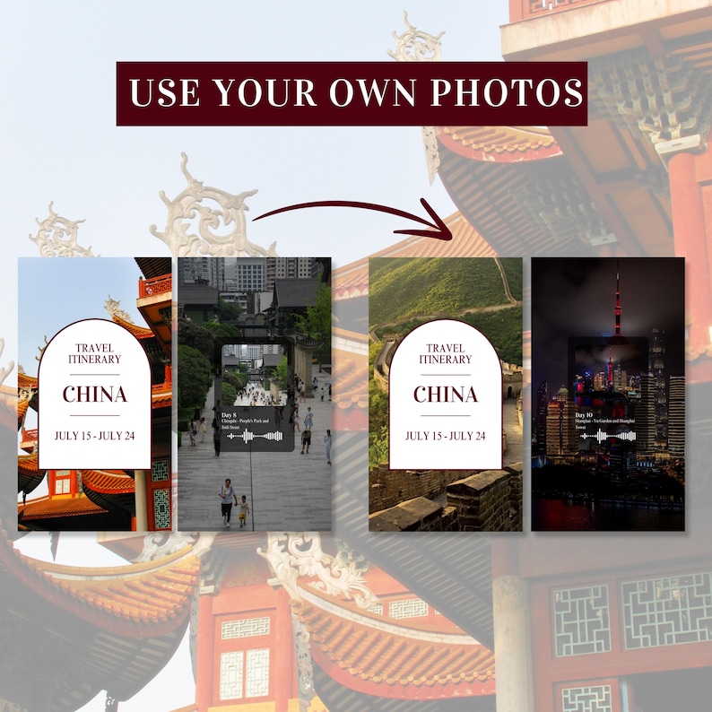 China Travel Itinerary Template, China Travel Itinerary, Customizable ...