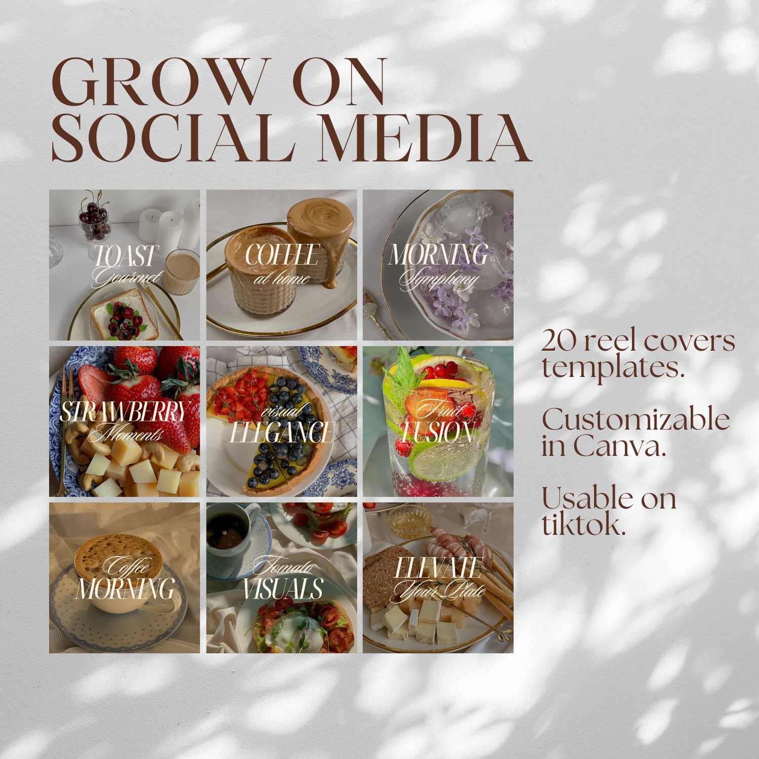 Food Reels Covers for Instagram, Canva Instagram Reels Cover Template ...