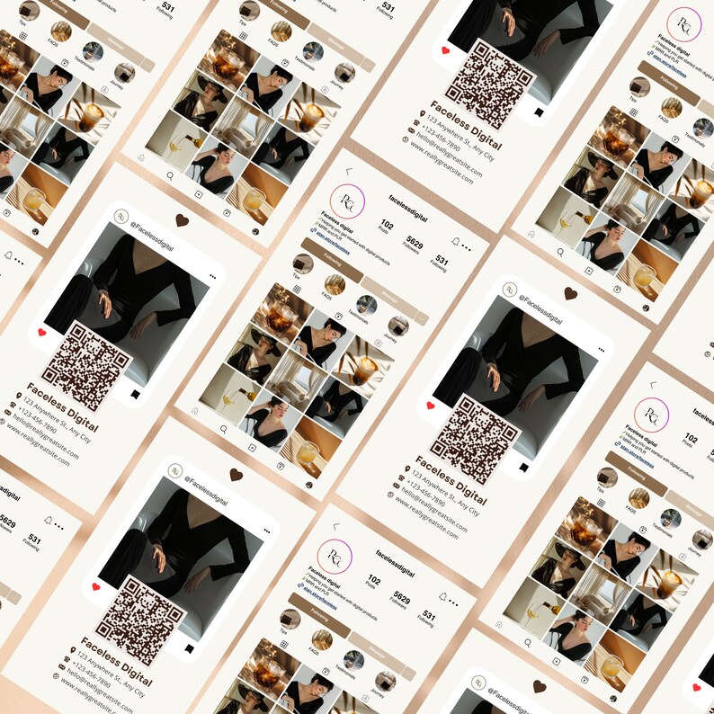 Instagram Business Card, IG Business Card, Editable Business Card ...