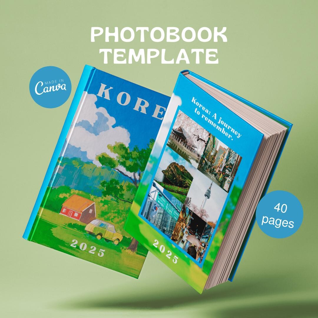 Korea Travel Photo Book Template, Seoul Printable Travel Journal ...